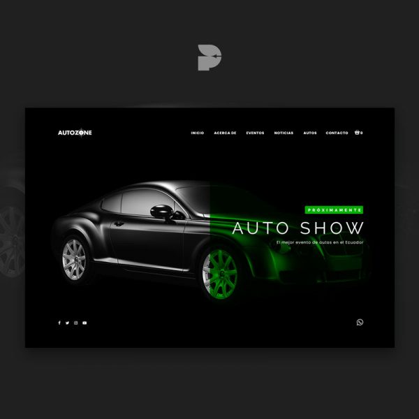 Diseño página web para eventos Autozone | Prosandoval Creativo