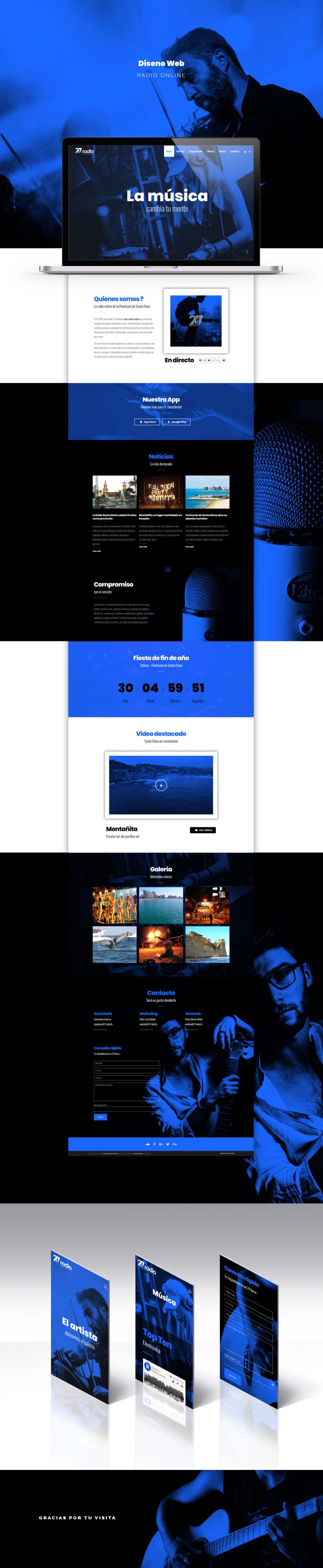 Página web para radio digital 27 network | Prosandoval Creativo