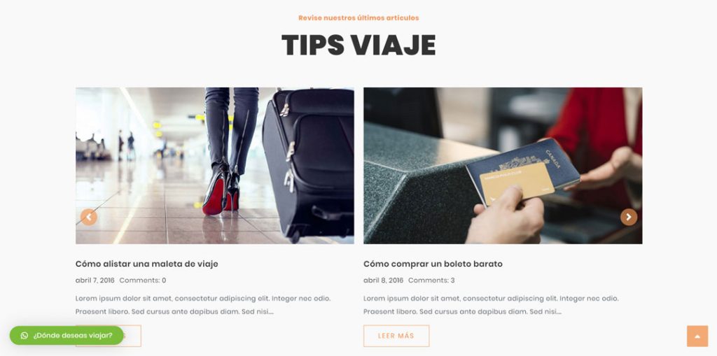 🥇 Diseño página web para agencia de viajes y turismo - Prosandoval