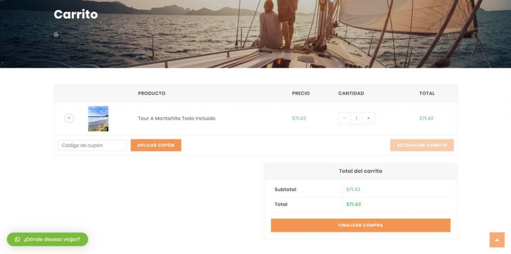🥇 Diseño página web para agencia de viajes y turismo - Prosandoval