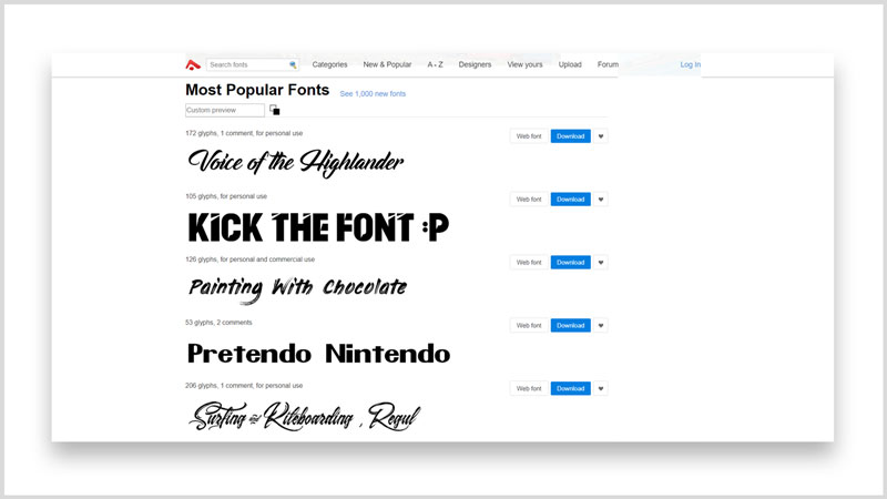 🥇 Los 10 mejores sitios para descargar fuentes y tipografías gratis