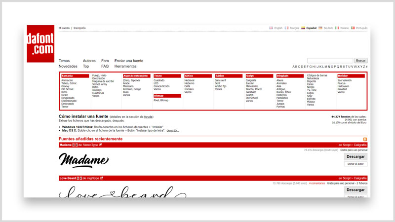🥇 Los 10 mejores sitios para descargar fuentes y tipografías gratis