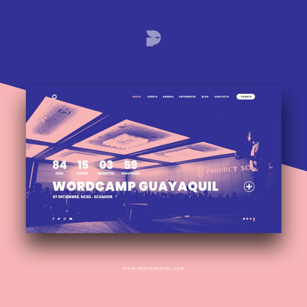 Diseño página web para conferencias | Prosandoval Creativo