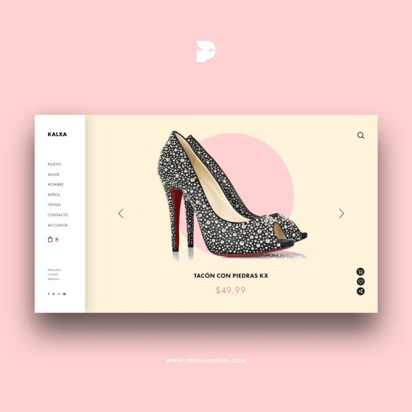 Diseño tienda online para calzado de mujer | Prosandoval Creativo