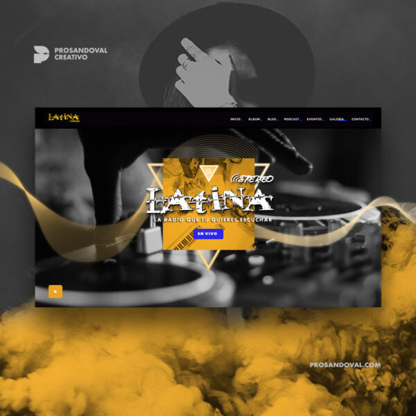 Diseño página web para radio shoutcast | Prosandoval Creativo