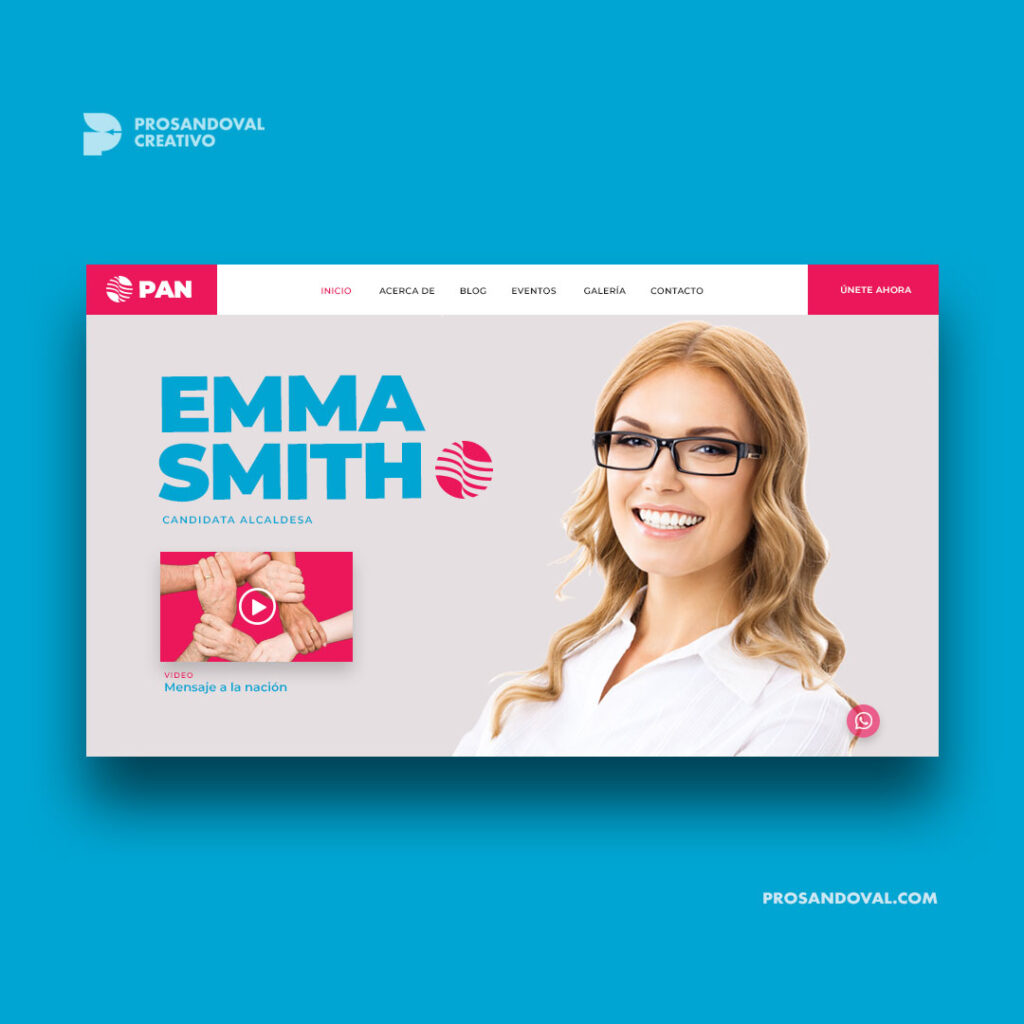 Diseño página web para alcalde | Prosandoval Creativo