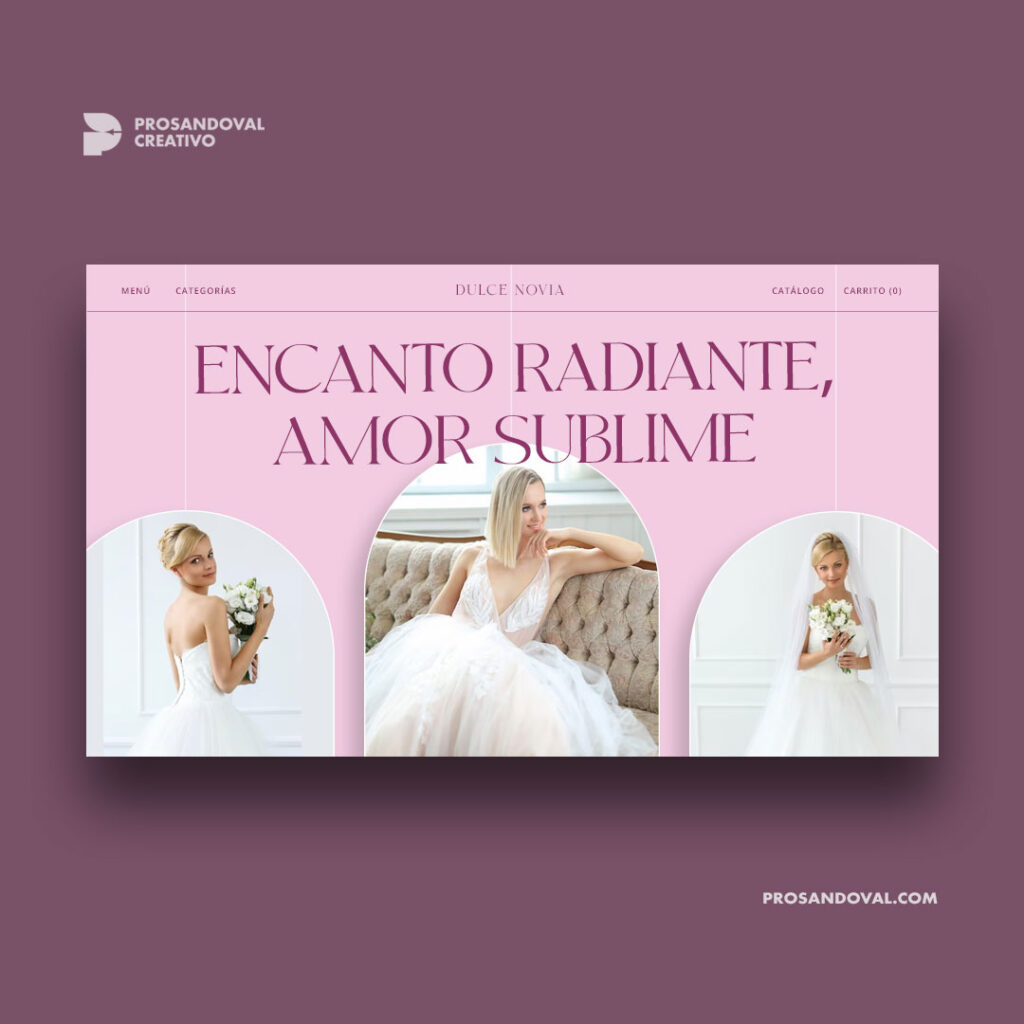 Diseno tienda online para vestidos de novias | Prosandoval