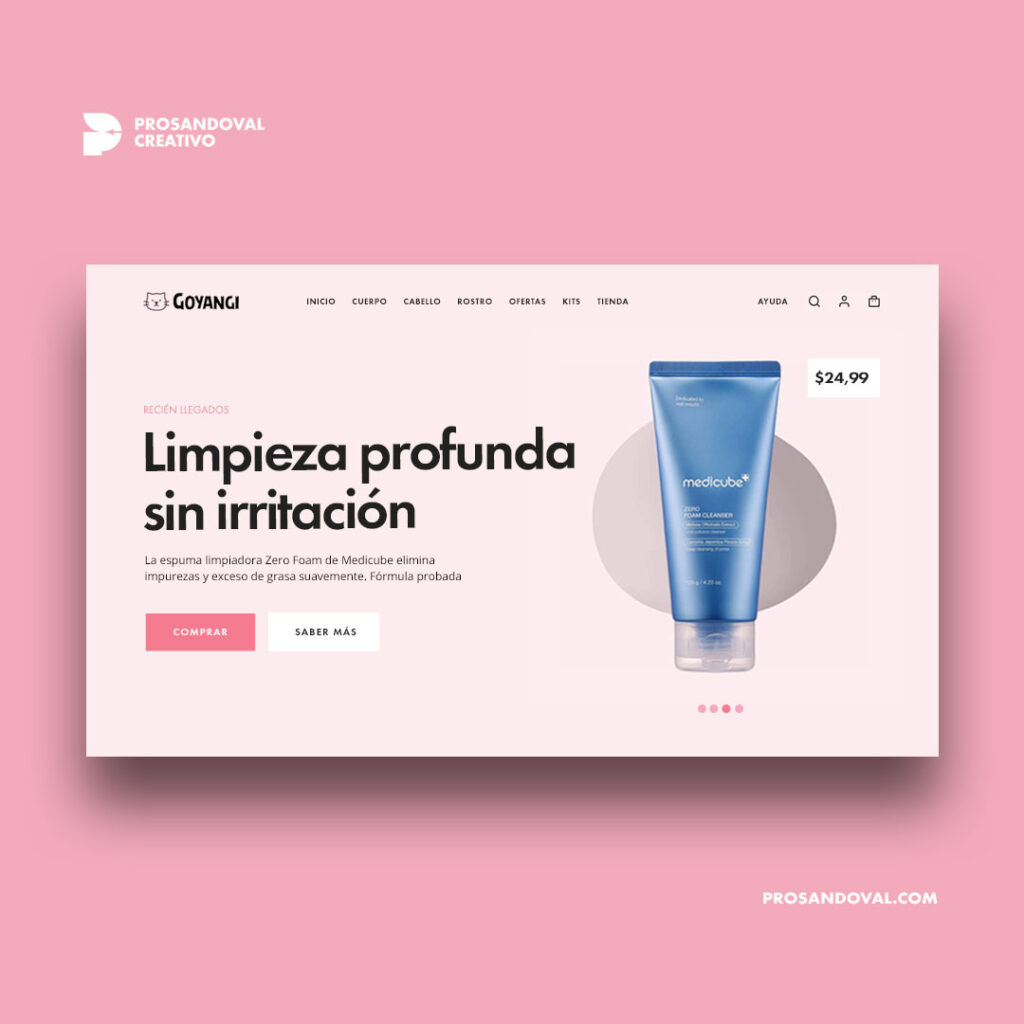 Diseño de Tienda Online K-Beauty | Prosandoval Creativo