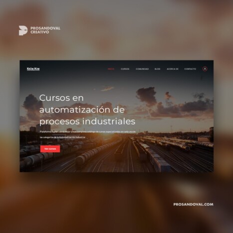 Diseño página web para clases virtuales - Prosandoval Creativo